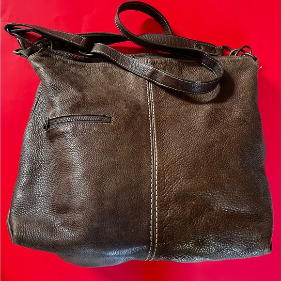 Roots | Bags | Roots Genuine Pebbled Leather Large Tote Crossbody ...
